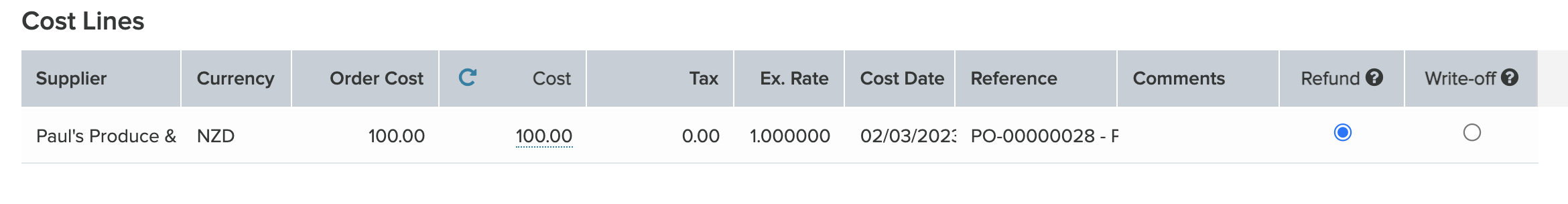 Supplier Return field definitions – Unleashed Support