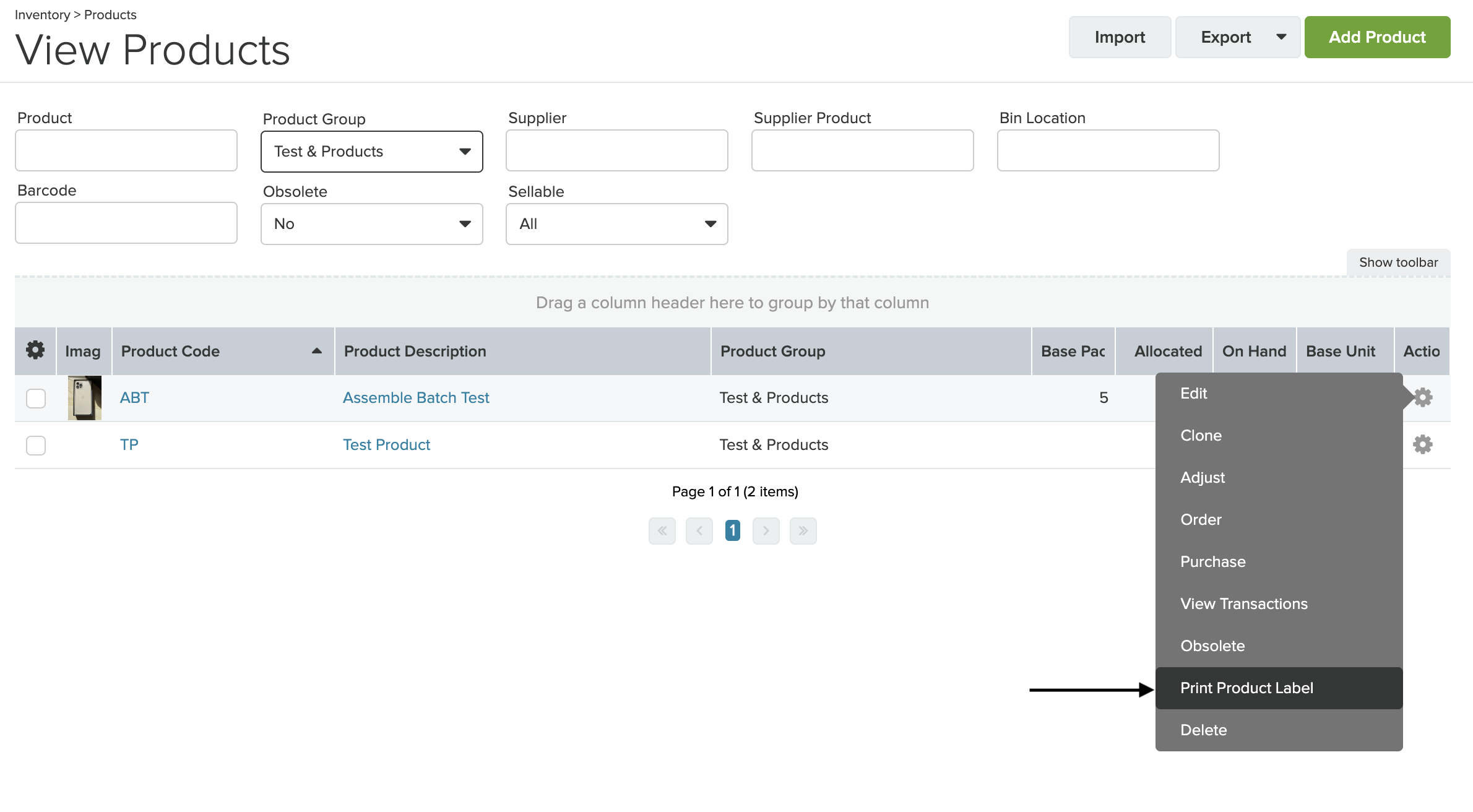 Label Printing – Unleashed Support