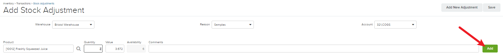 Add Stock Adjustments – Unleashed Support