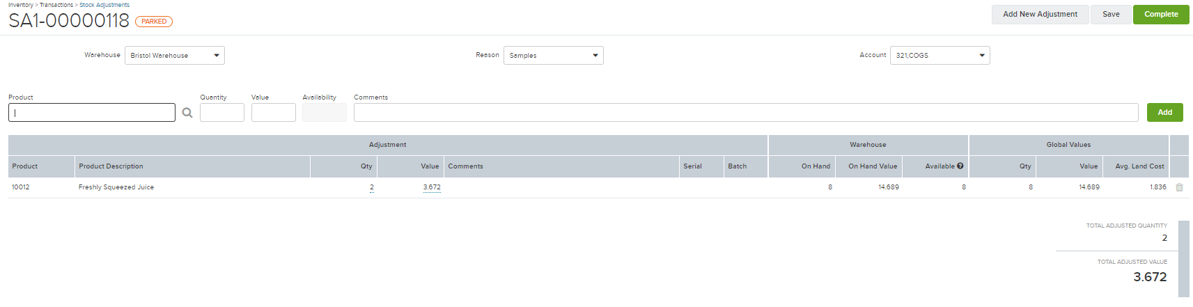 Add Stock Adjustments – Unleashed Support