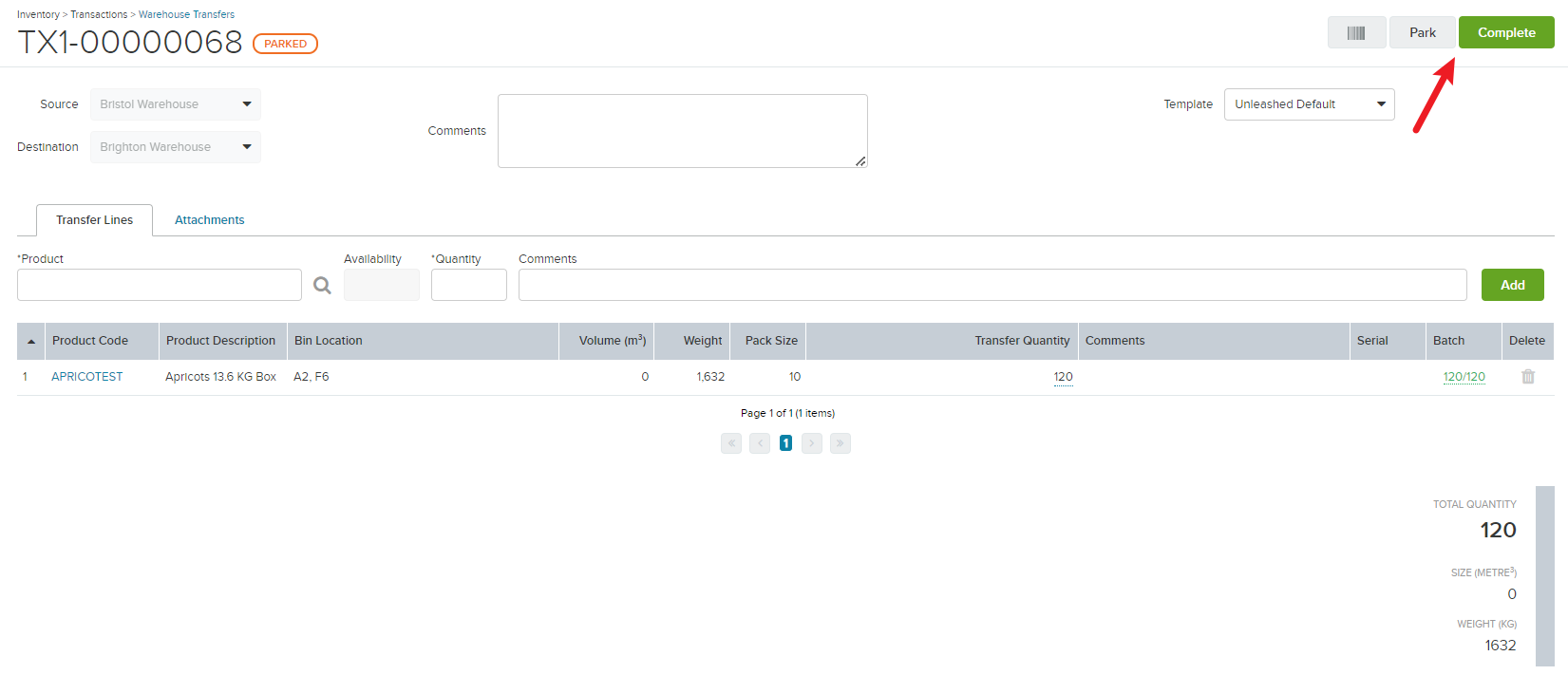 Add Warehouse Transfer – Unleashed Support
