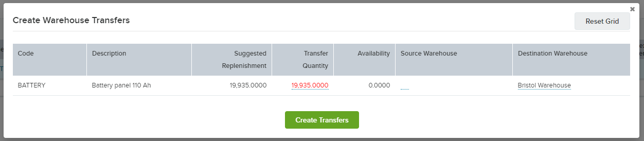 Add Warehouse Transfer – Unleashed Support