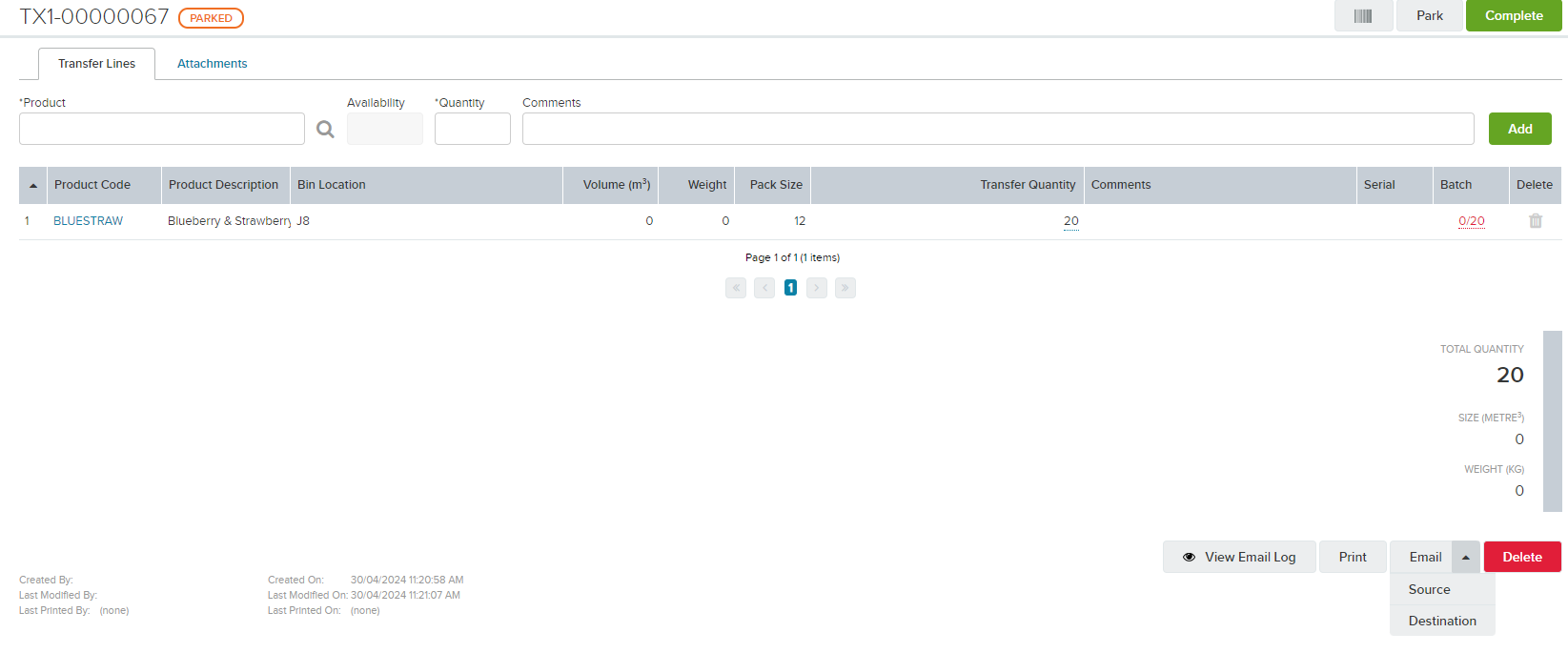 Add Warehouse Transfer – Unleashed Support