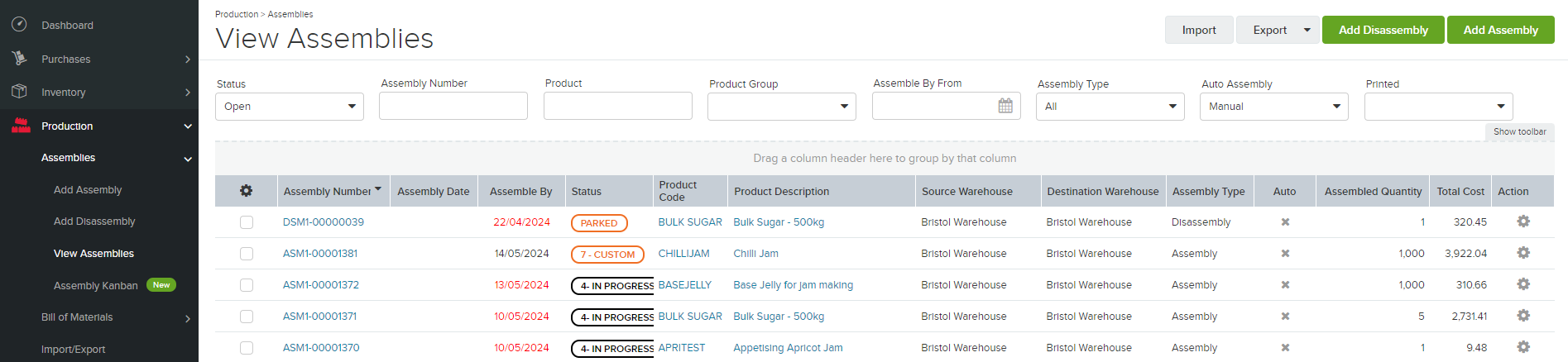 View and manage Assemblies – Unleashed Support