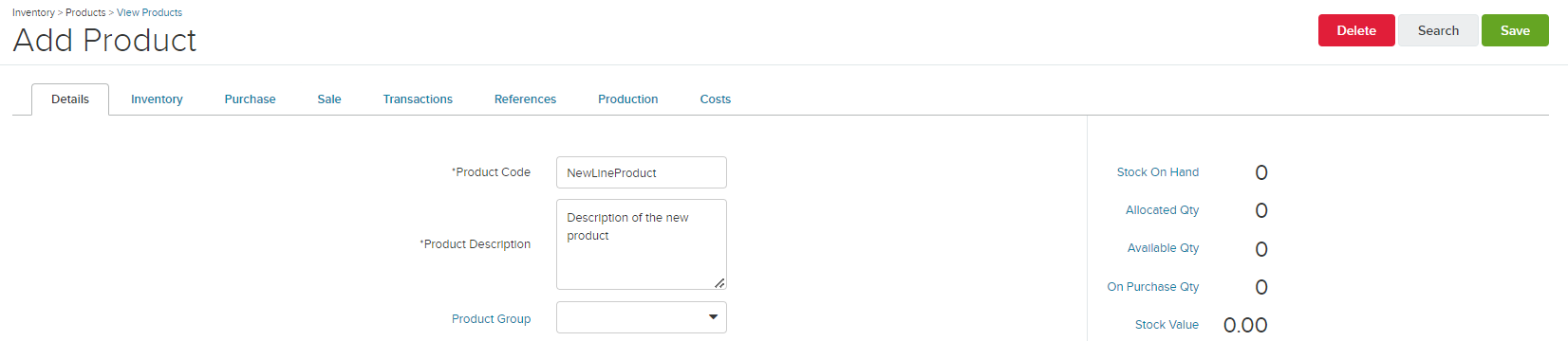 How to create a new Product – Unleashed Support