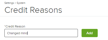 How to manage Credit Reasons – Unleashed Support