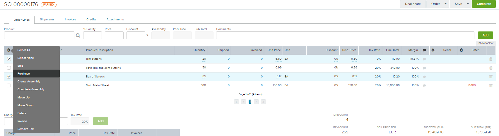 How to create a Purchase Order from a Sales Order – Unleashed Support