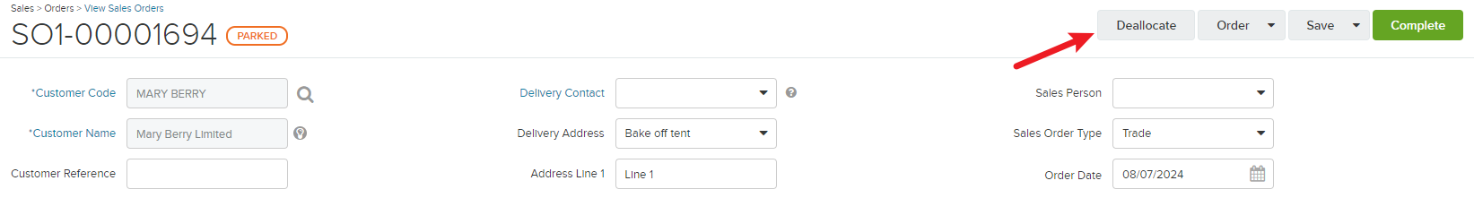 How to deallocate and allocate a Sales Order – Unleashed Support