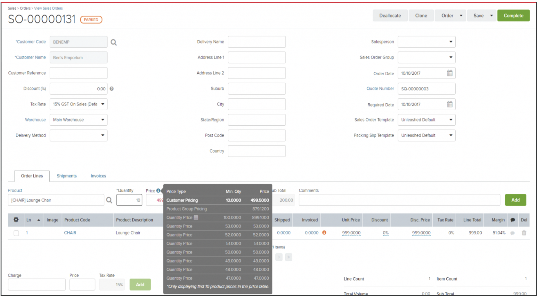 Add Sales Orders – Unleashed Support