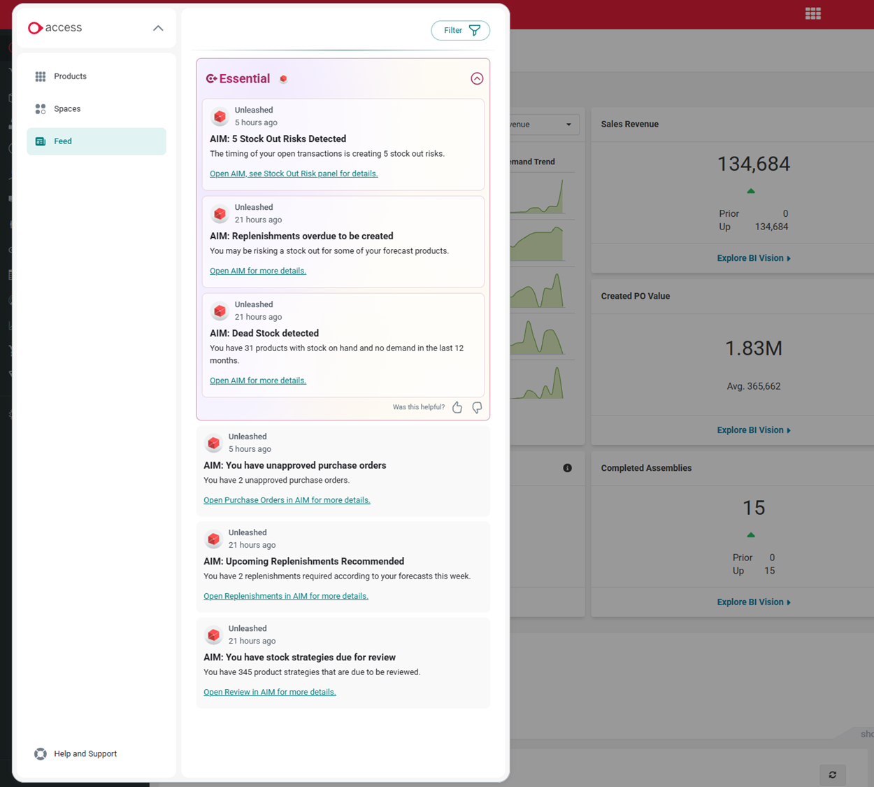 Access Evo Feed – Unleashed Support